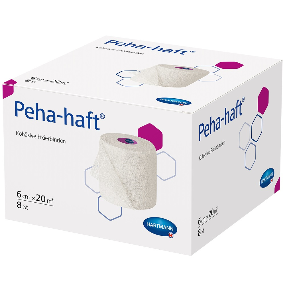 PEHA-HAFT Fixierbinde latexfrei 6 cmx20 m 8 St Binden | 12550378